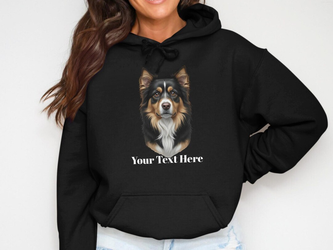 Tri Color Border Collie Hoodie, Custom Pet Portrait - Etsy
