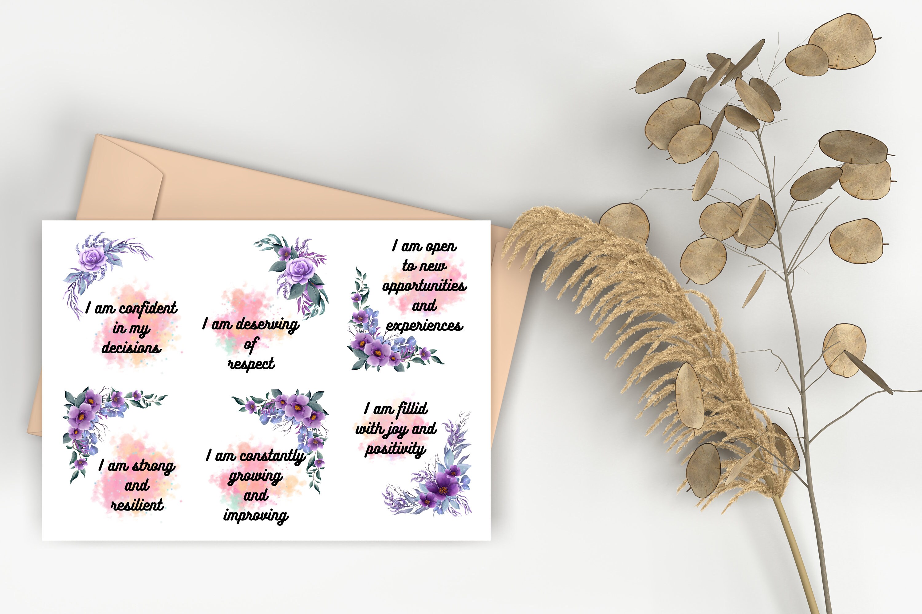 18 Affirmation Unique Cards, Printable Affirmation Cards, Positive ...