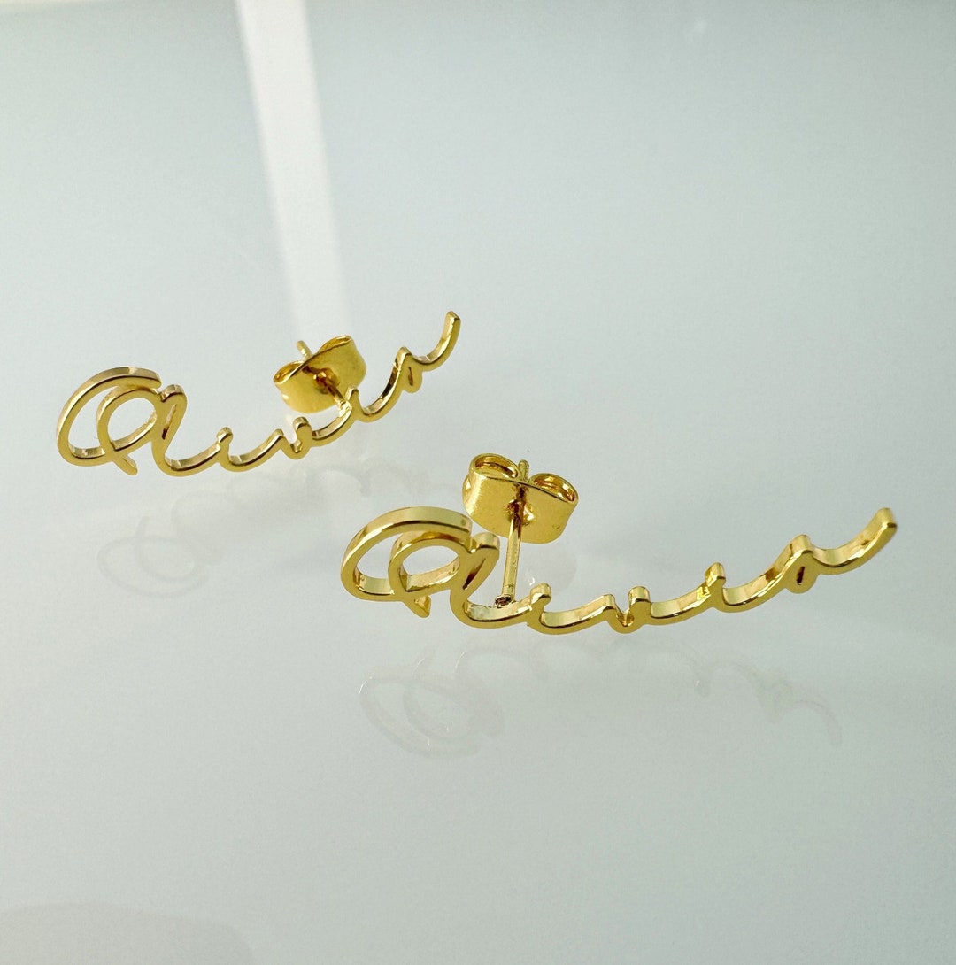 Name Stud Earrings,personalized Earrings,custom Name Earrings ...