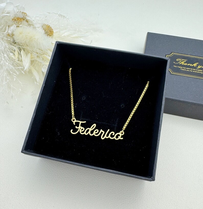 Dainty Custom Name Necklace: Personalized Gold Bridal Jewelry, Tiny ...