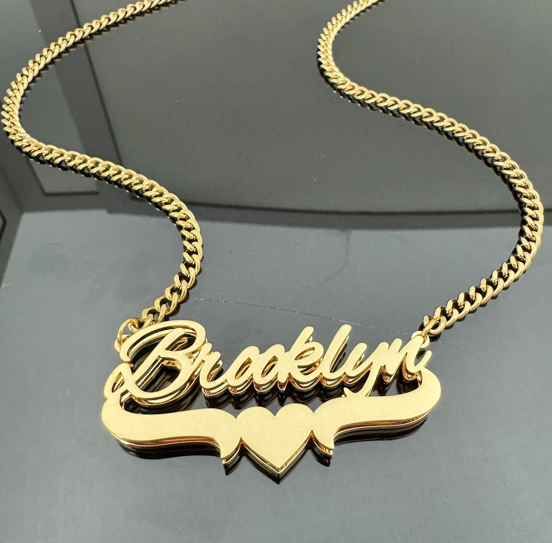 Personalized Double Names Necklace,custom Gold Name Necklace,dainty ...