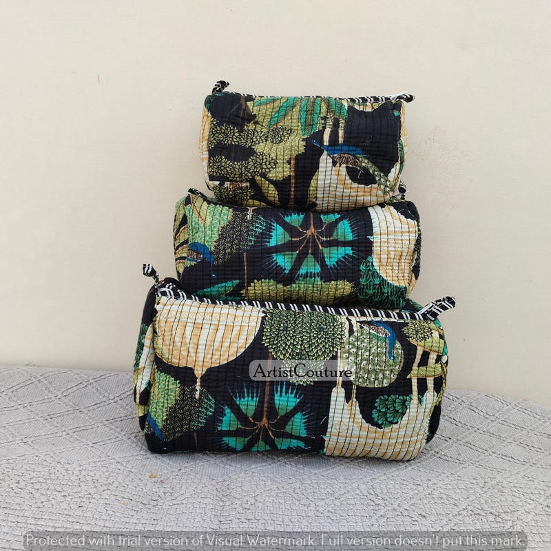 Makeup Bags Blockprint - Etsy