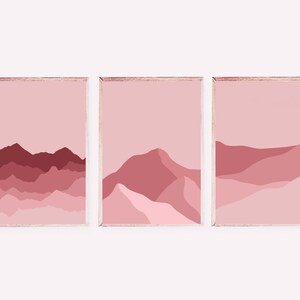 Digital Print Pink Mountains Print at Home Instant Download - Etsy