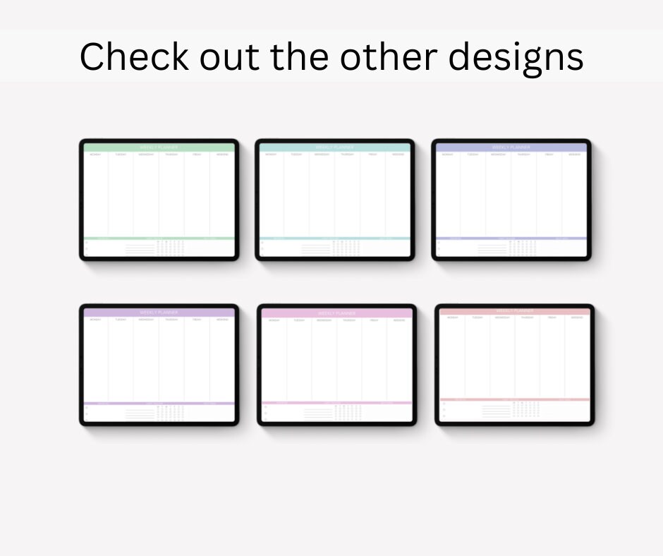 Digital Weekly Planner Simple Planner Sheet Print at Home Use Digital ...