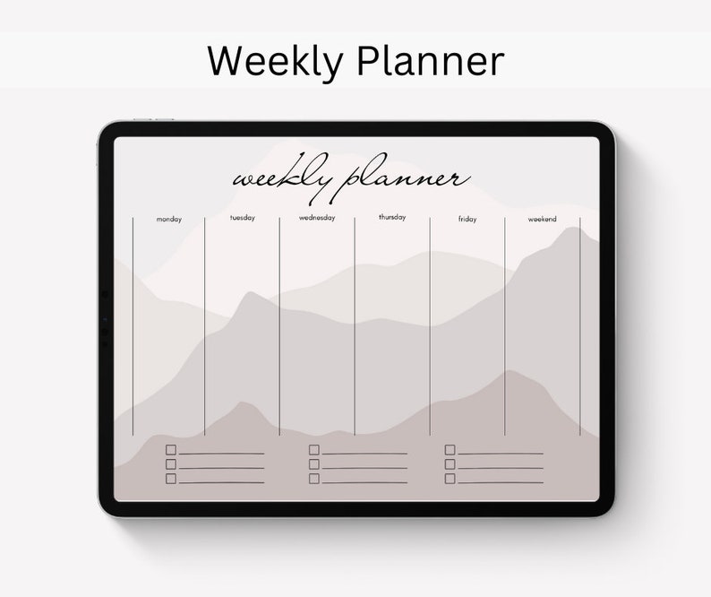 Digital Weekly Planner Simple Planner Sheet Print at Home Use Digital ...