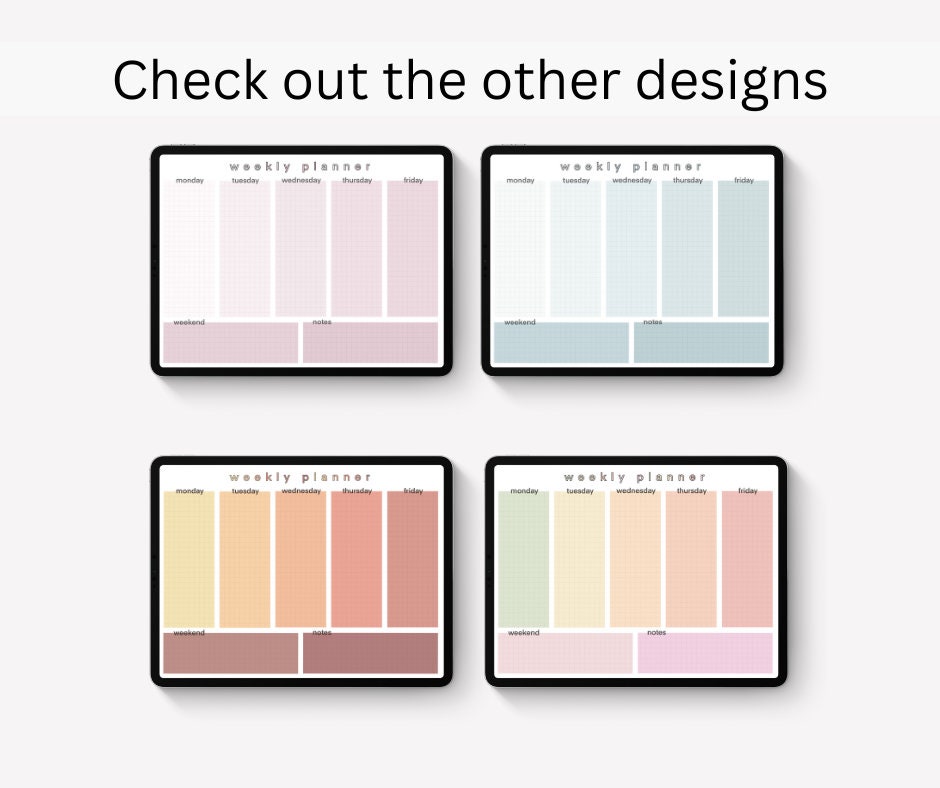 Digital Weekly Planner Simple Planner Sheet Print at Home Use Digital ...