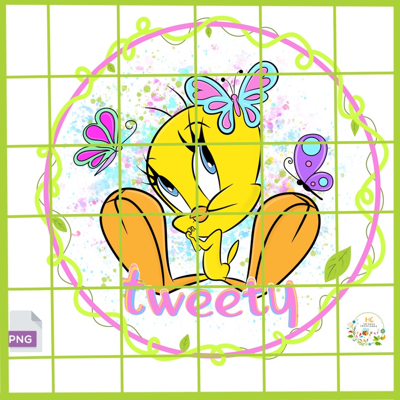 Download Little Tweety Bird and Butterflies Sublimation - Etsy