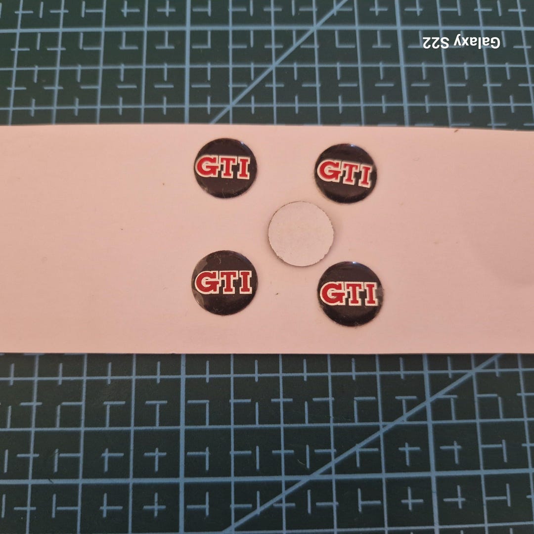 VW Gti Key Fob Badges - Black & Red Alloy - 14mm 2-pack - Etsy