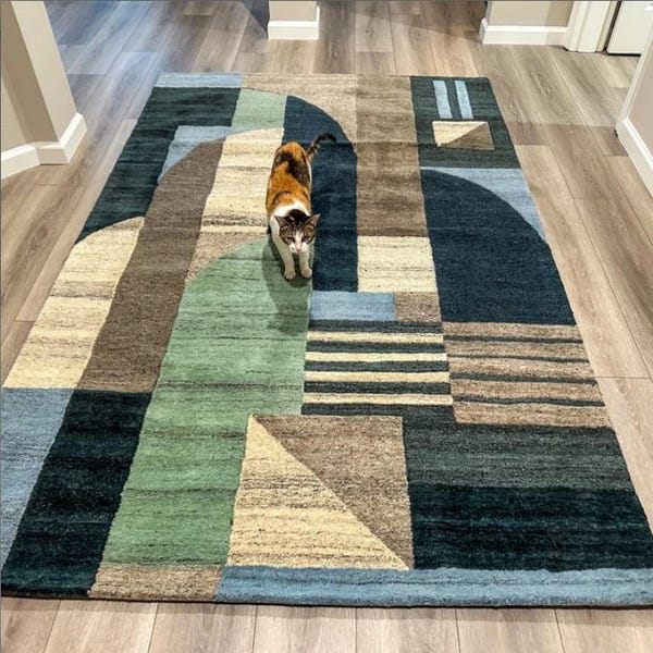 Wheat Color Solid Area Rug Hand-knotted 100% Wool Area Rug Luxury ...