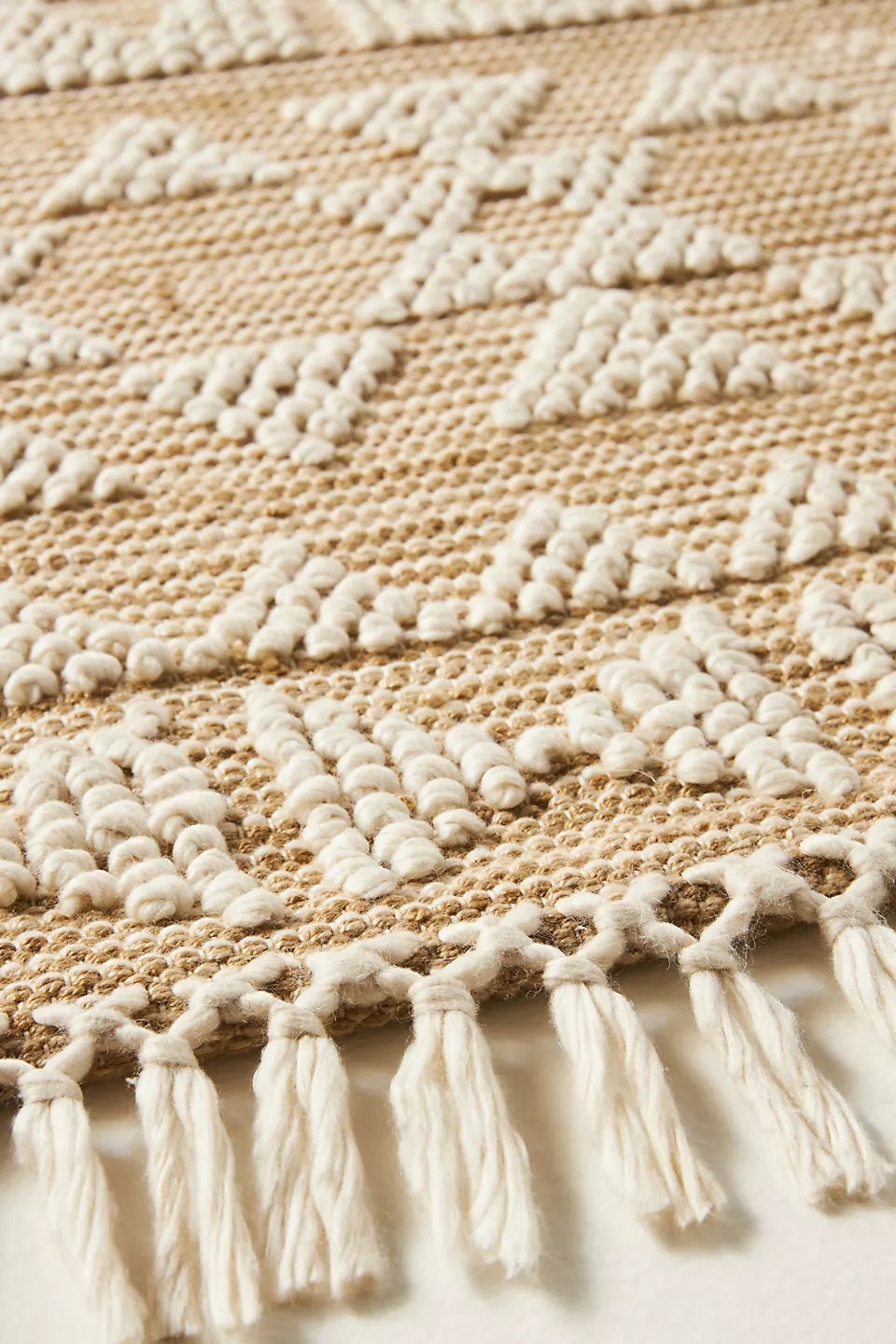 White Natural Jute Hand Woven Rug Housewarming Gift Outdoor Area Rug ...