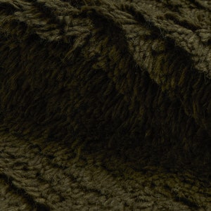 Moss Green Color Solid Area Rug Hand-knotted 100% Wool Area Rug Luxury ...