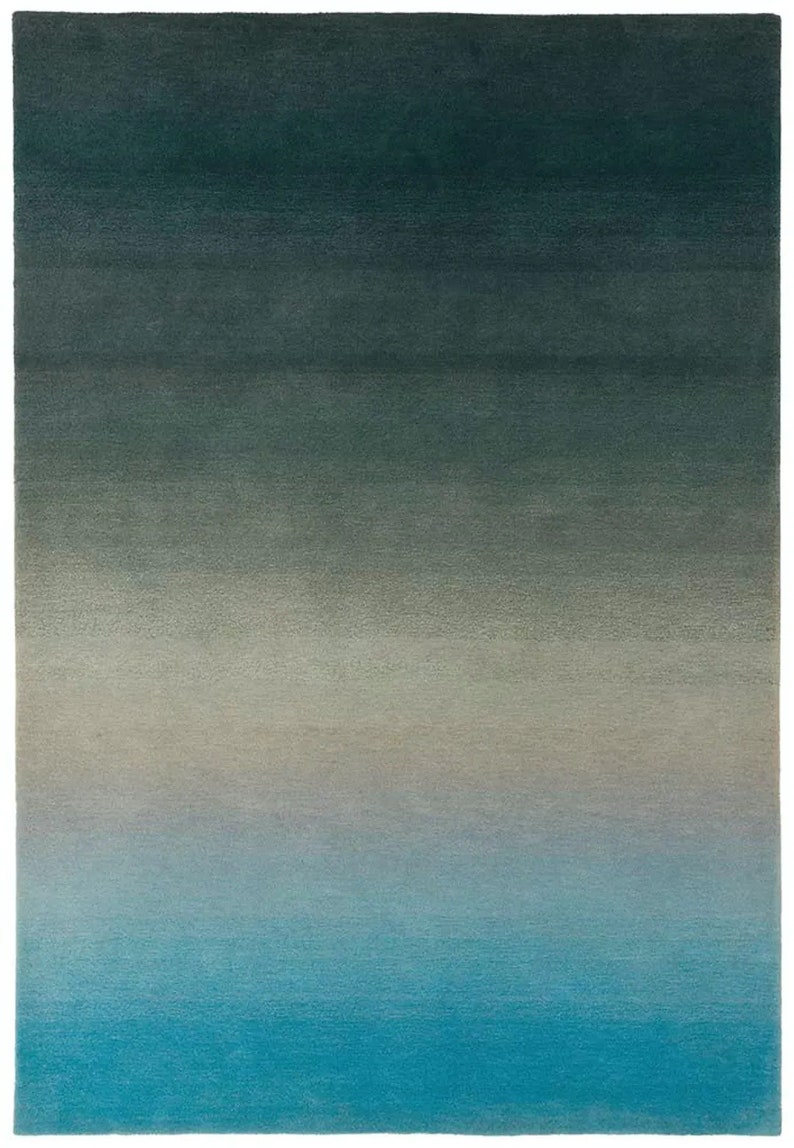 Wool Ombre Rug Living Room Rug Premium Wool Rug Forest Green Color Rug ...