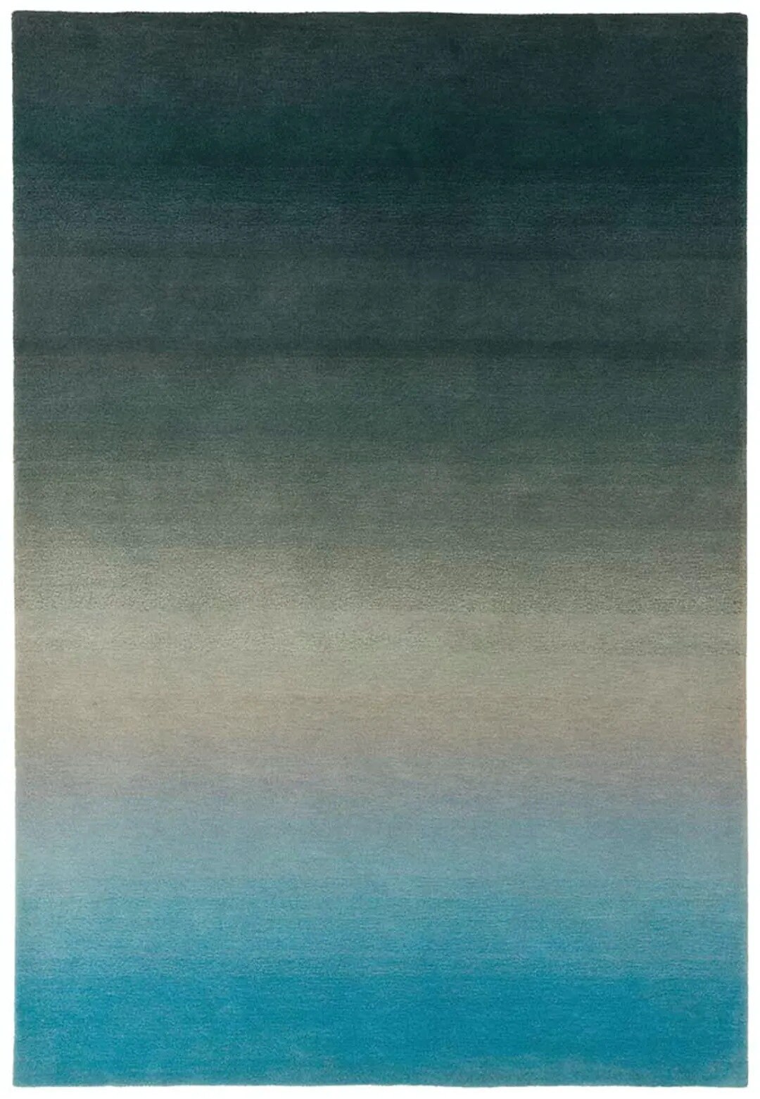 Wool Ombre Rug Living Room Rug Premium Wool Rug Forest Green Color Rug ...