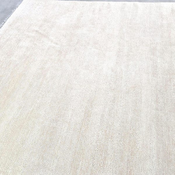 Wheat Color Solid Area Rug Hand-knotted 100% Wool Area Rug Luxury ...