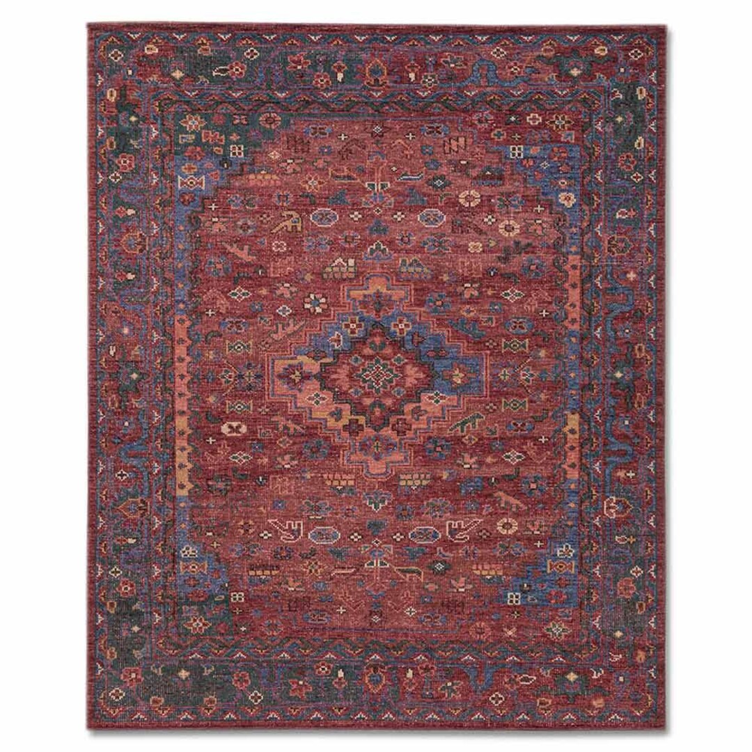 Cranberry Red Traditional Wool Rug,area Rug,living Room Rug,authentic ...