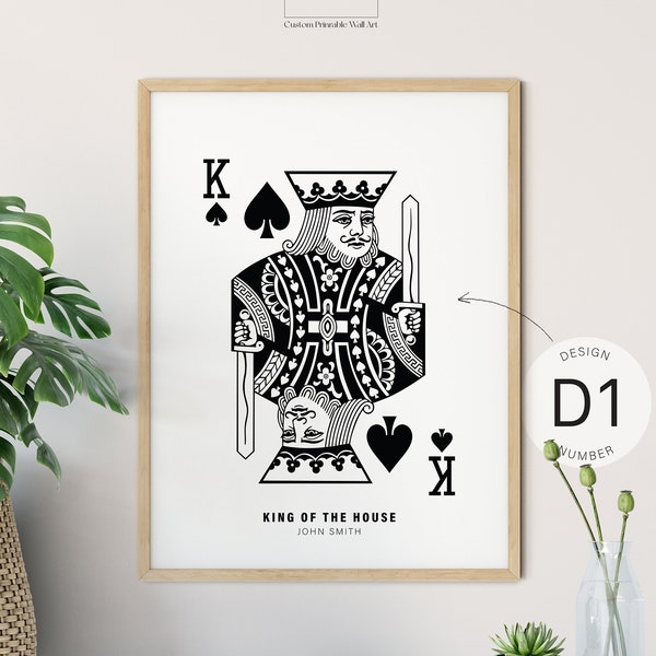 King Playing Card Art - Etsy