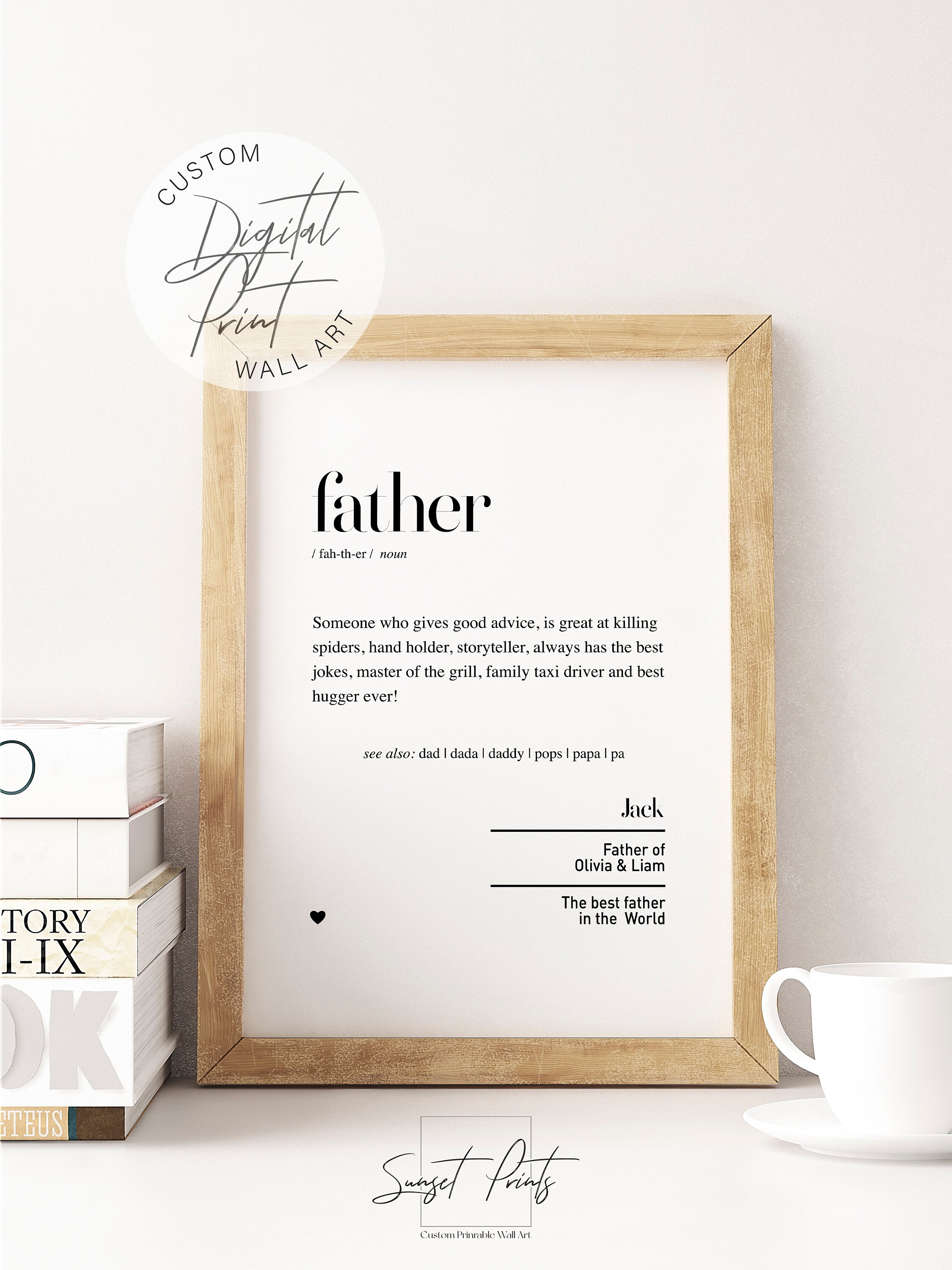 Family Definition Quote Poster Family Gift Personalized - Etsy