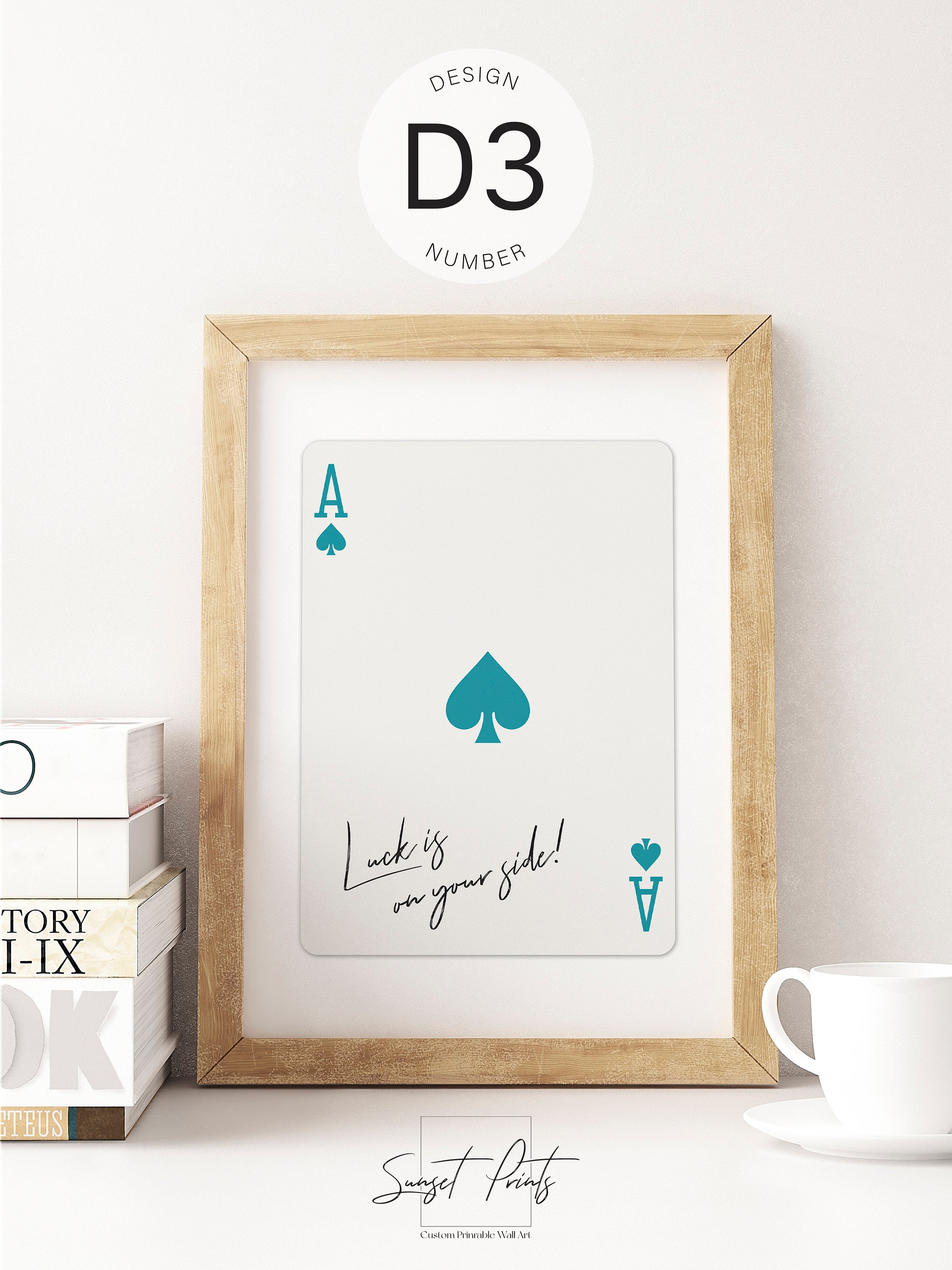Aesthetic Ace of Spades Print, Trendy Playing Card Wall Decor, Funny ...