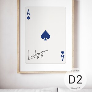 Aesthetic Ace of Spades Print, Trendy Playing Card Wall Decor, Funny ...