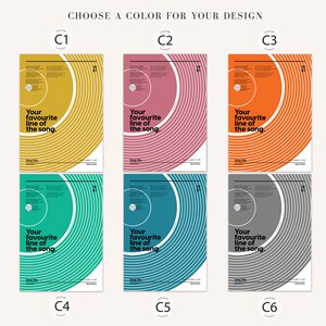 Vinyl Record Custom Song Lyrics Digital Wall Art, Favourite Song Poster ...