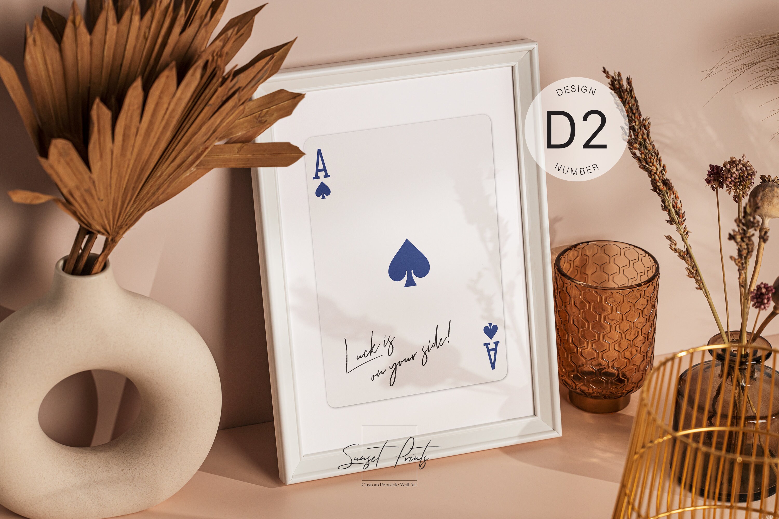 Aesthetic Ace of Spades Print, Trendy Playing Card Wall Decor, Funny ...