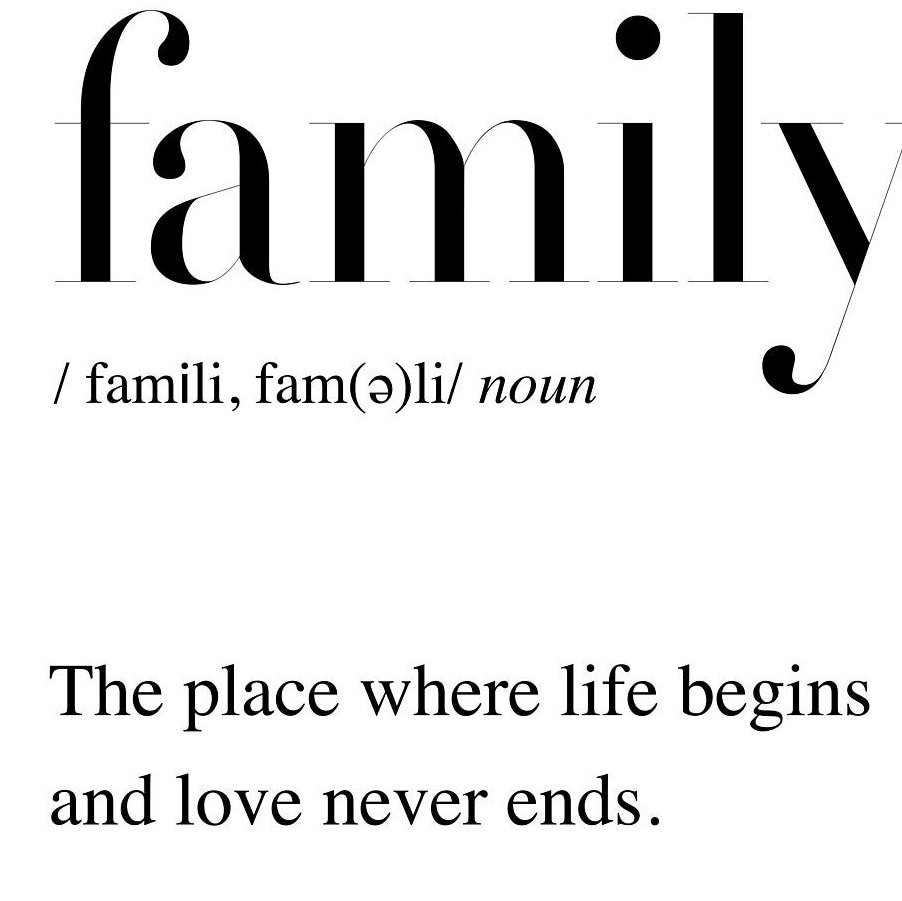Family Definition Quote Poster Family Gift Personalized - Etsy