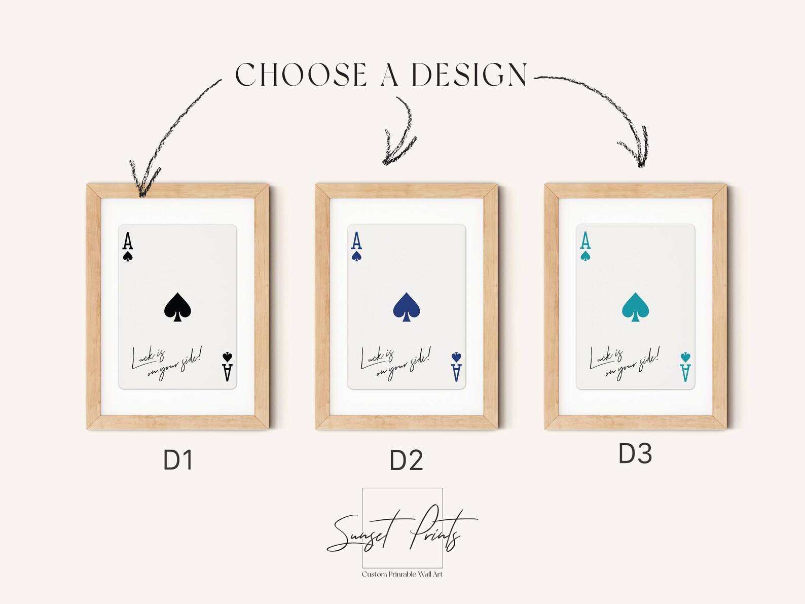 Aesthetic Ace of Spades Print, Trendy Playing Card Wall Decor, Funny ...