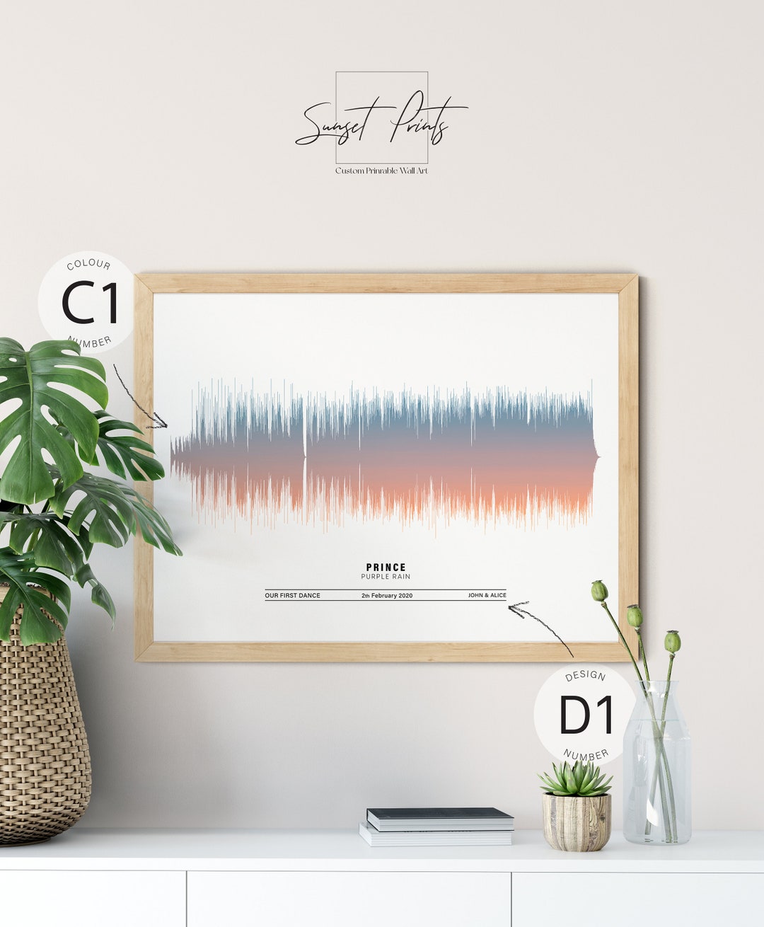 Custom Sound Wave Print of Your Favourite Song Unique Digital Art for a ...
