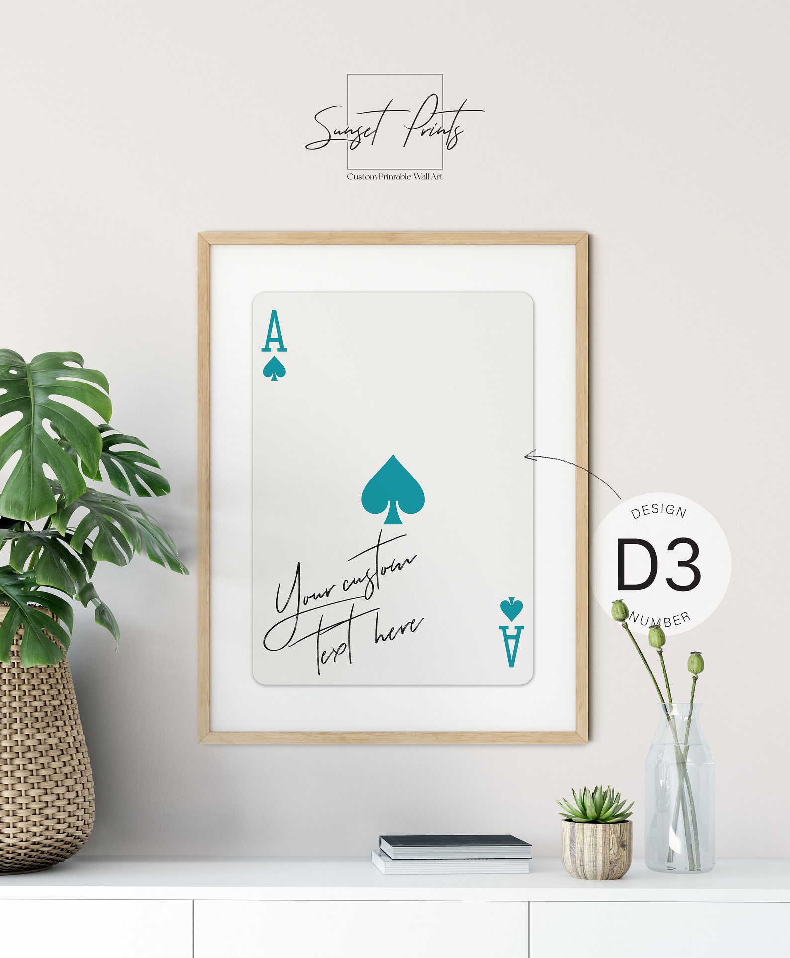 Aesthetic Ace of Spades Print, Trendy Playing Card Wall Decor, Funny ...