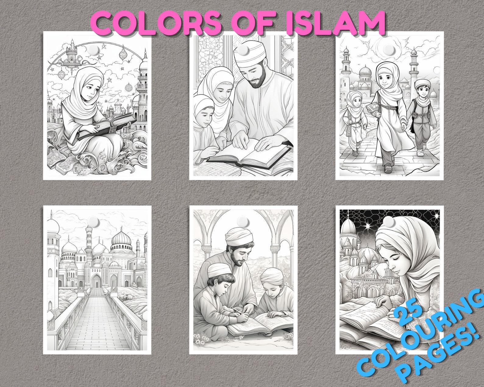 Colors of Islam (25 Coloring Pages for Islamic Students!) - Etsy