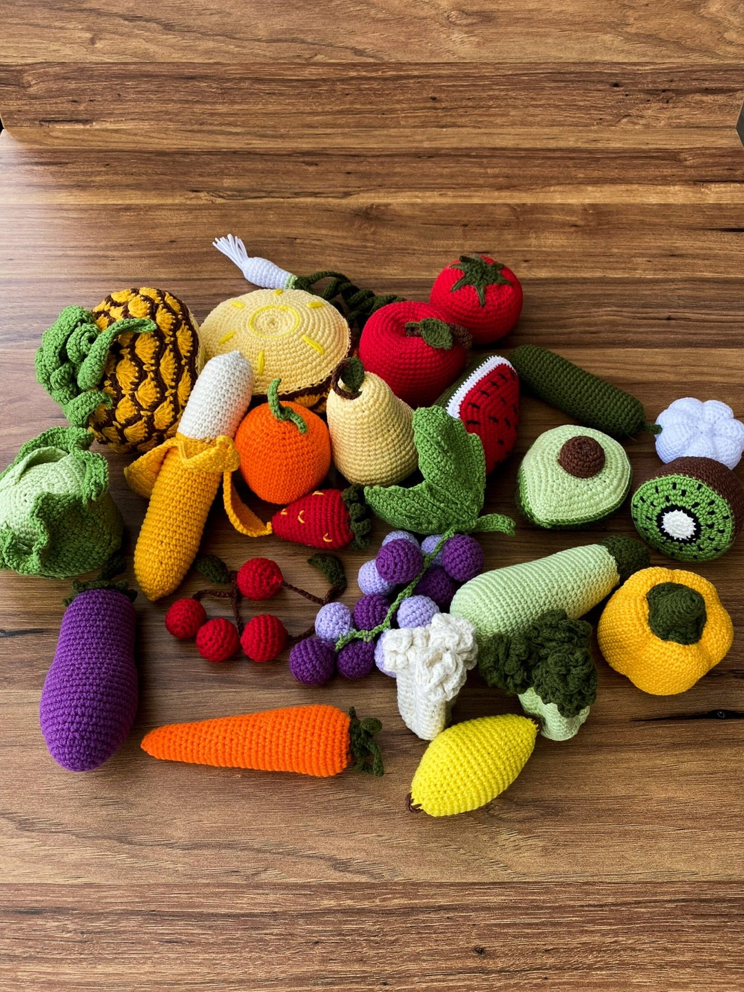 Amigurumi Crochet Fruit and Vegetable, Amigurumi Play Set, Fruit ...