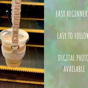 Crochet Cup Holder Tutorial Pattern, Tumbler Cups Iced Teas Holder ...