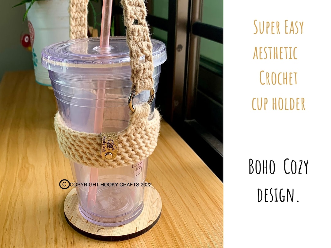 Crochet Cup Holder Tutorial Pattern Tumbler Cups Iced Teas - Etsy