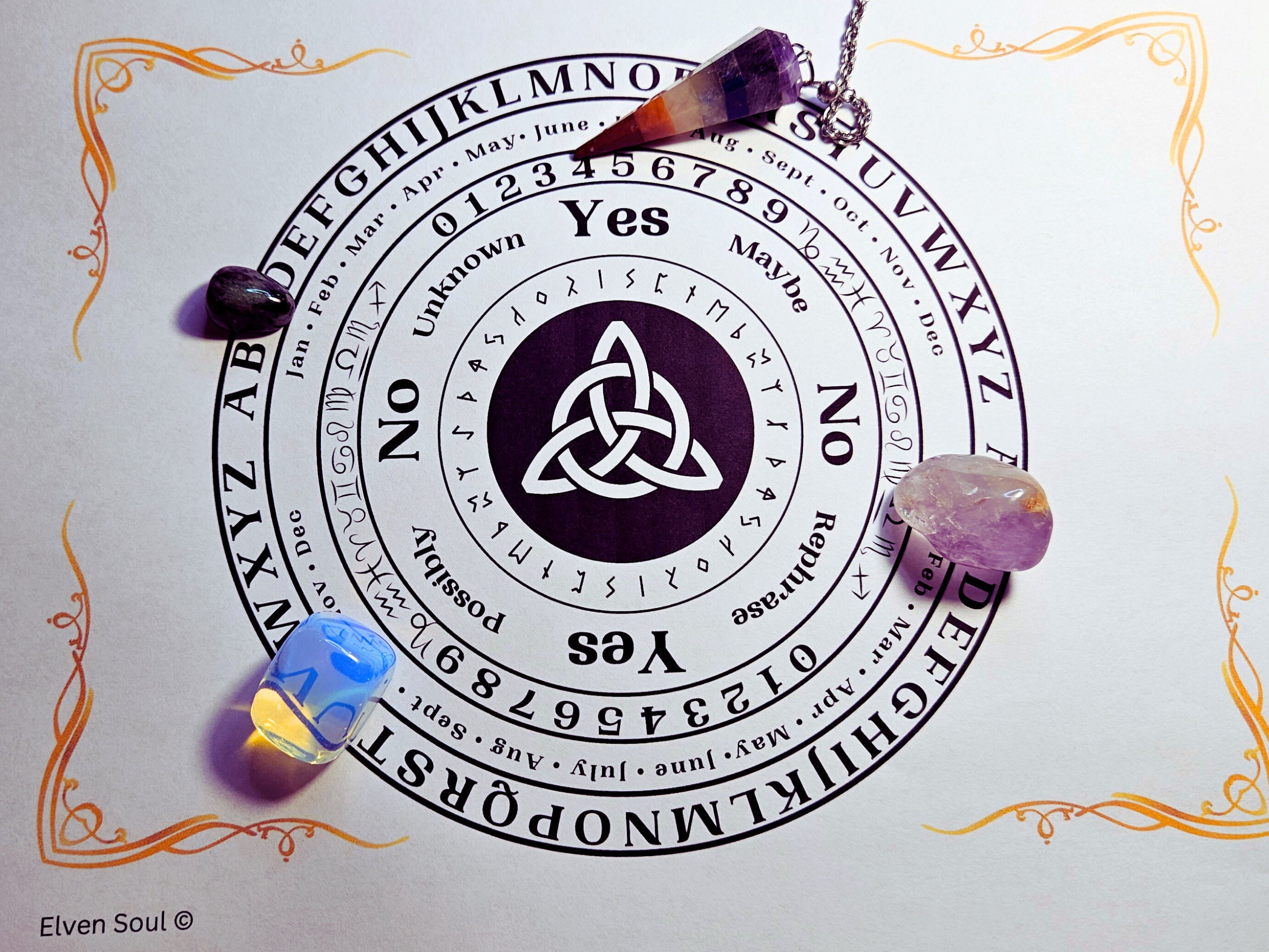 Printable Pendulum Boards/ Digital Downloads/ Pendulum Spirit Board ...