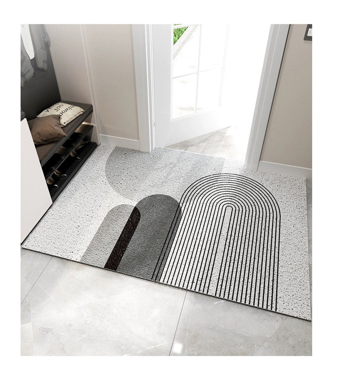 6 Styles PVC Geometric Anti-slip Floor Mat for Front Door,cuttable Non ...