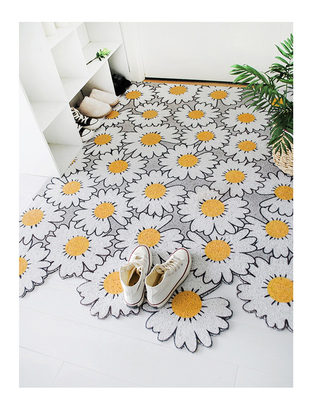 Diy Cutting Pastoral Small Daisy Floor Mat for Entry - Etsy