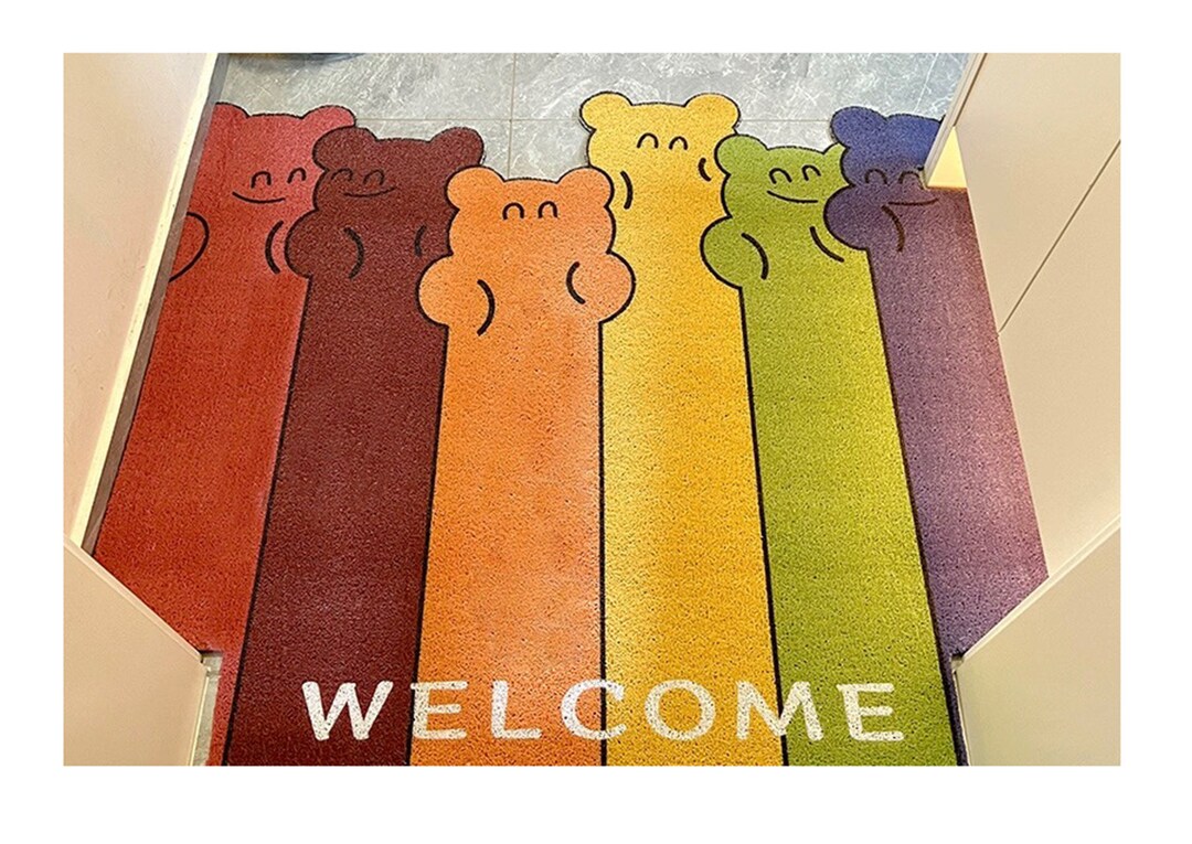 6 Styles Diy Cutting PVC Colorful Floor Mat for Front Door,rainbow Anti ...