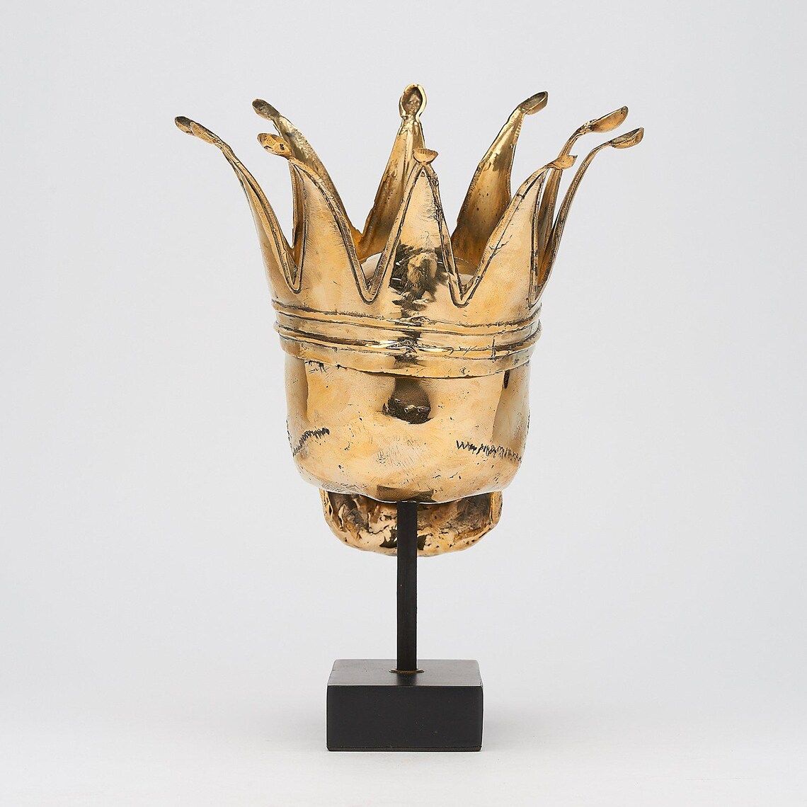 Sculpture Epic Human Skull With a Crown Bronze Artwork Image Bronze - Etsy