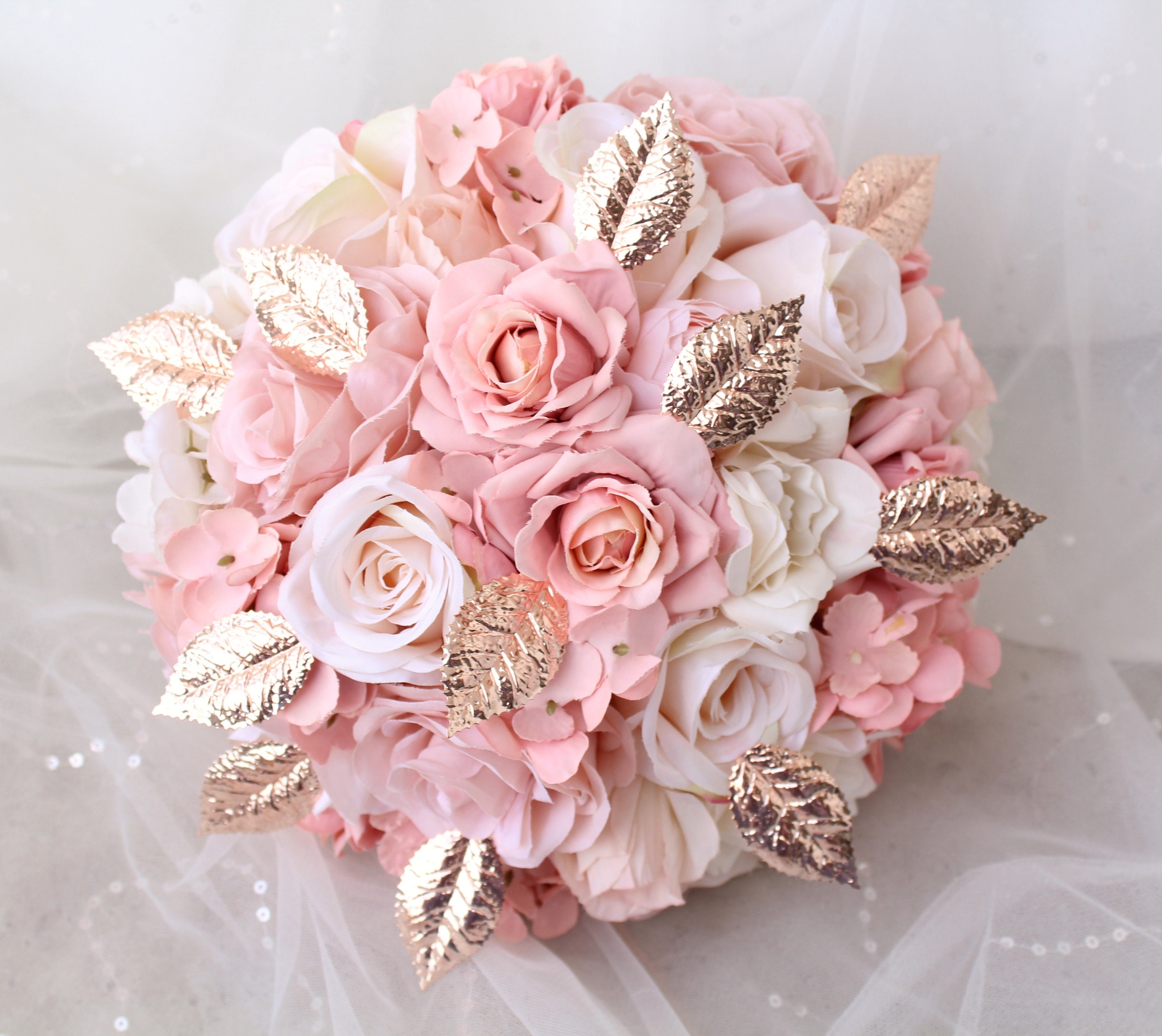 Dusty Rose Wedding Bouquetrose Gold Blush Pink Wedding - Etsy