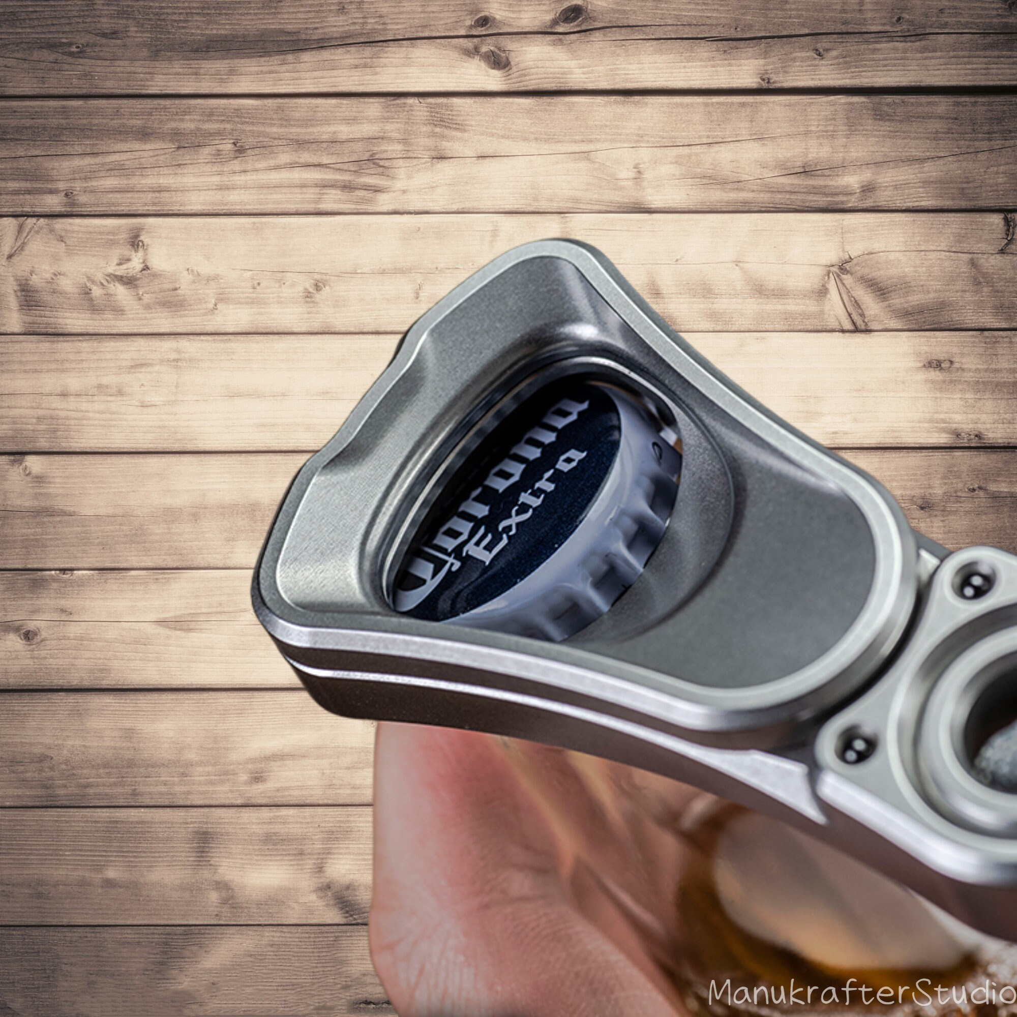 EDC Pivot Push Card Metal Bottle Opener, Finger Decompression Magnetic ...