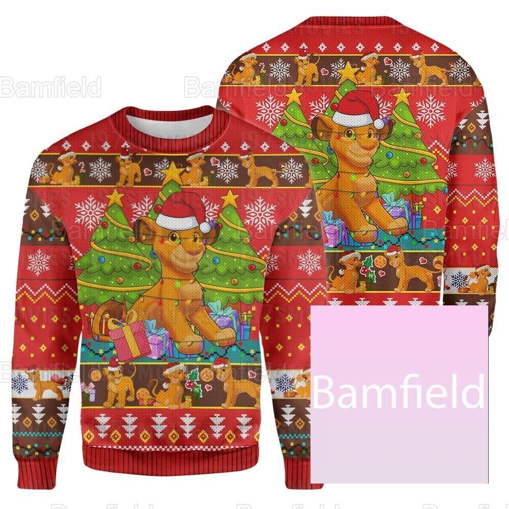 Christmas Disney Lion King Ugly Sweater Lion King Ugly - Etsy