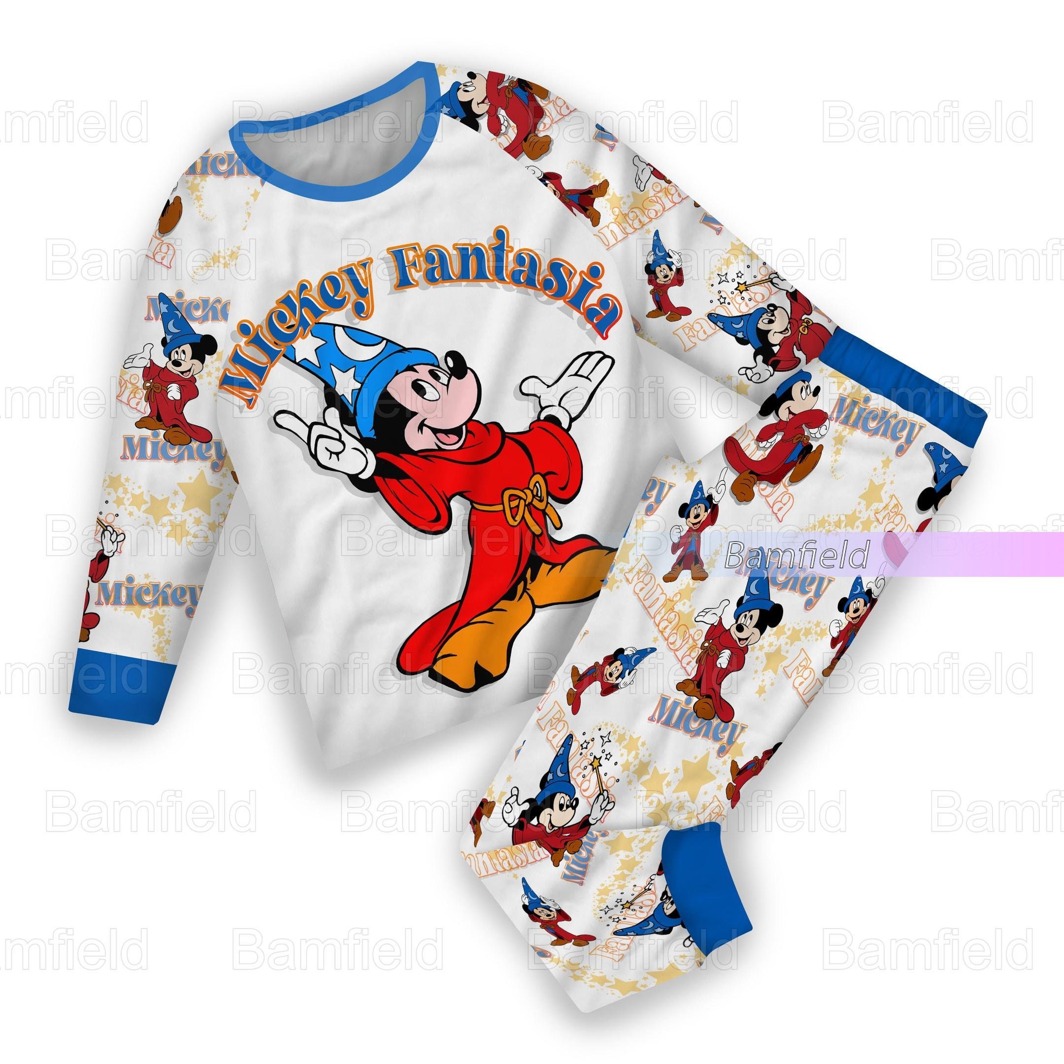 Christmas Mickey Fantasia Pajamas Set, Disney Mickey Matching Family ...