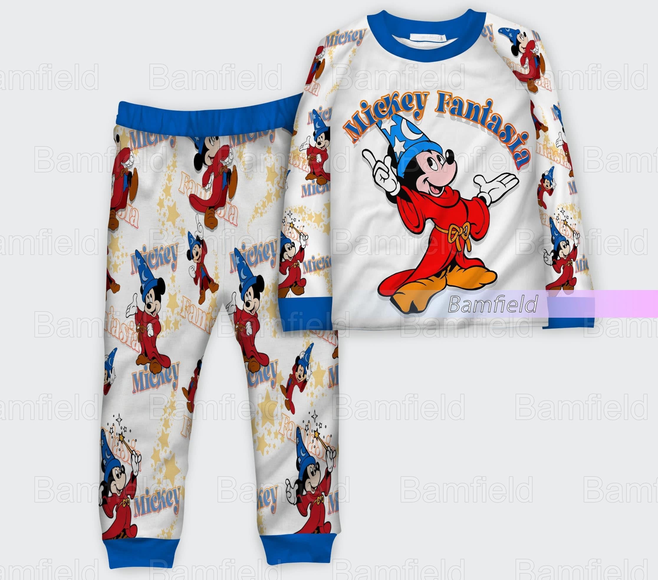 Christmas Mickey Fantasia Pajamas Set, Disney Mickey Matching Family ...