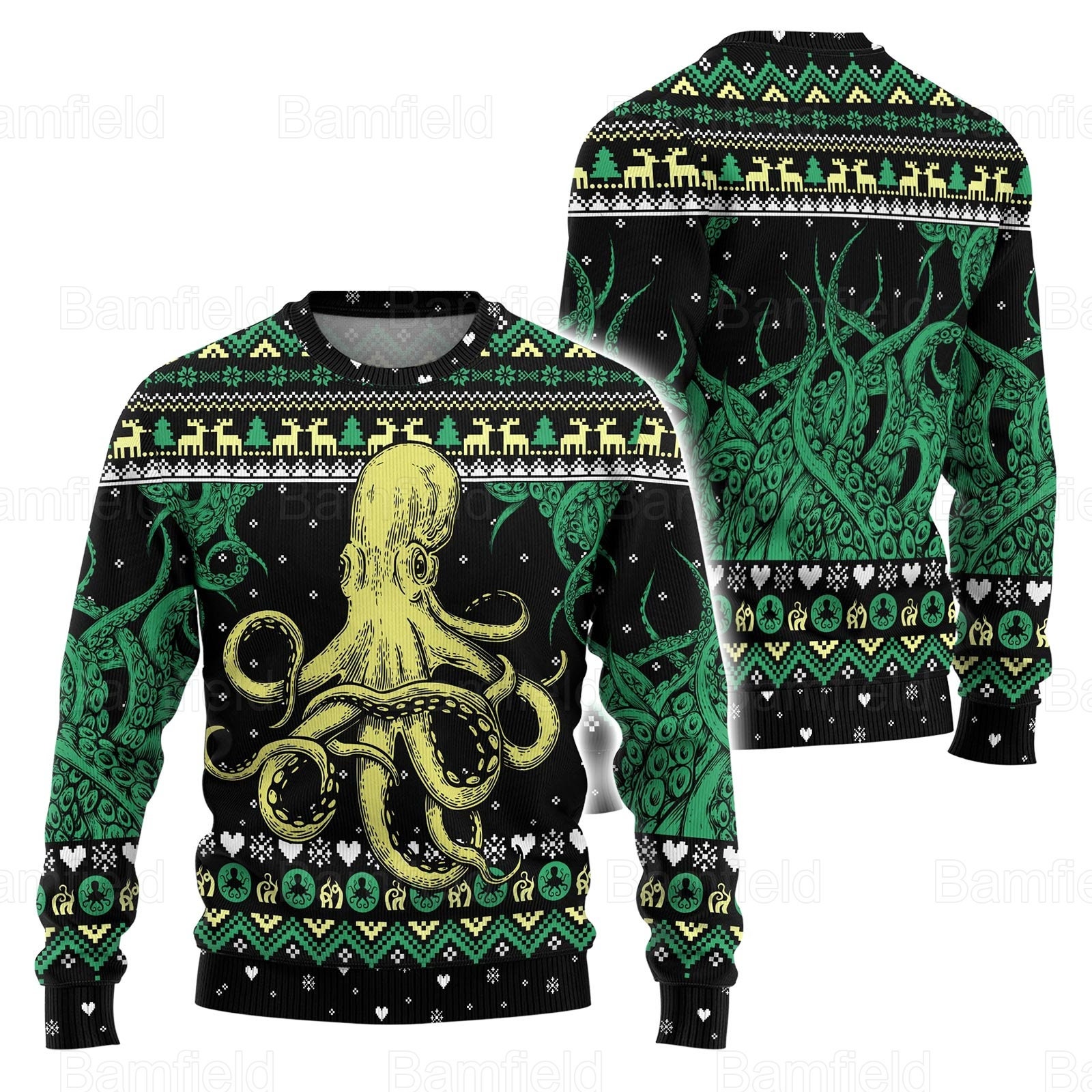 Christmas Gifts, Octopus Ugly Christmas Sweater, Christmas Ugly Sweater ...