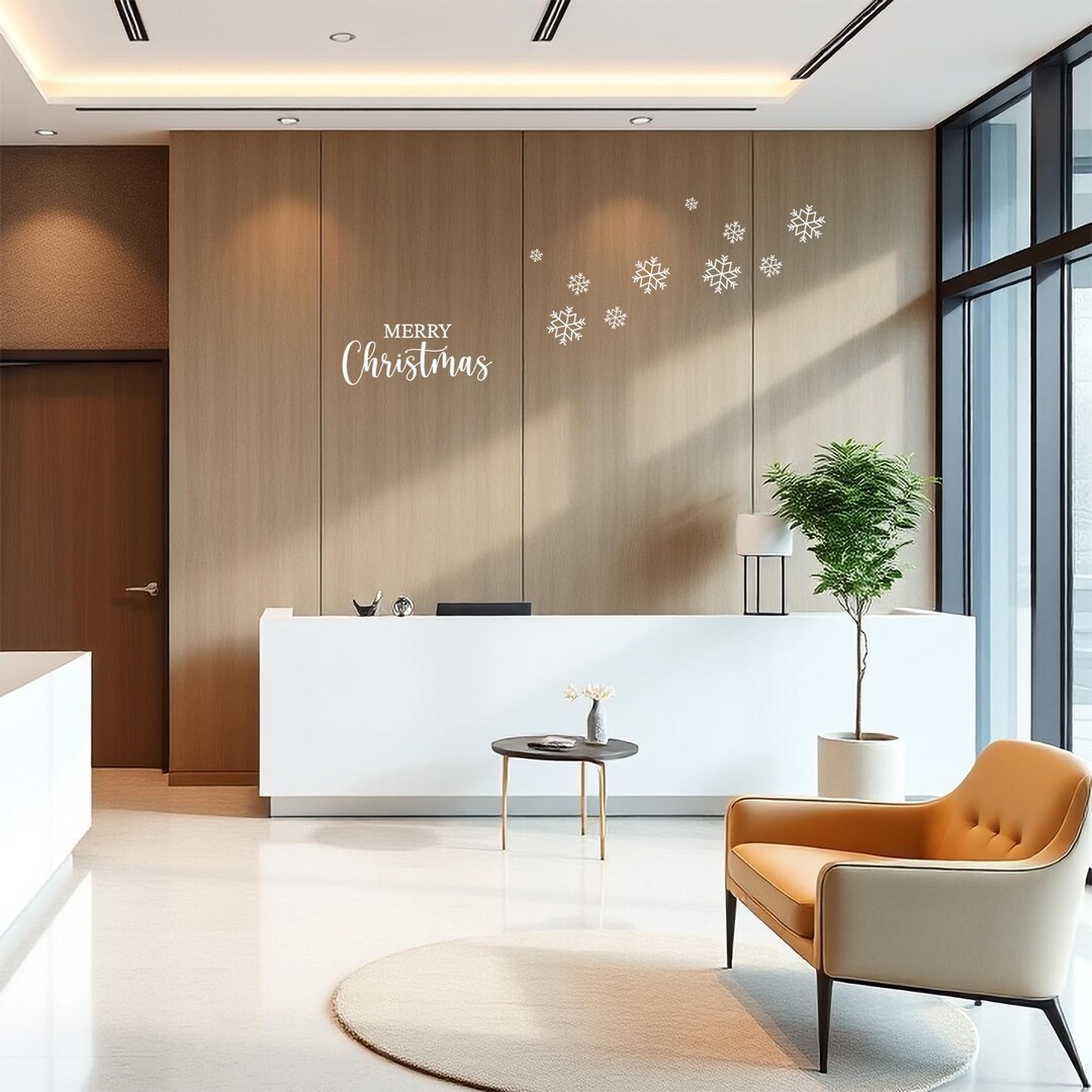 Christmas Adhesive Vinyl Decals for Offices. Christmas Decoration Vinyl ...