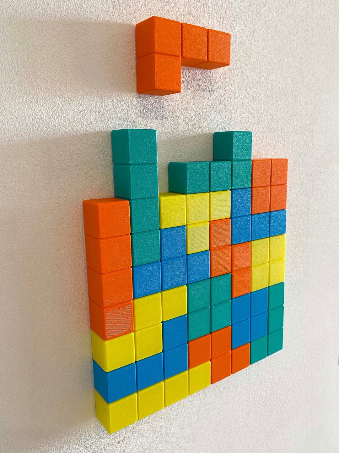 TETRIS. Wall Decoration Inspired by the Classic Tetris Game. Colorful ...