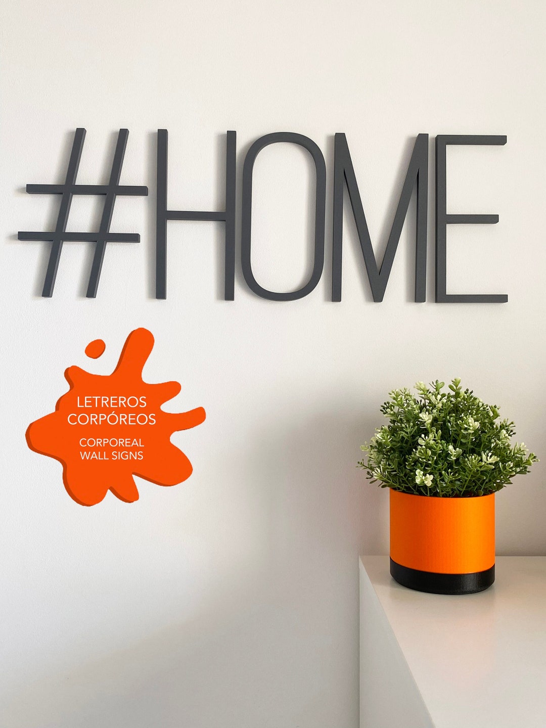 Corporeal home Sign in Various Colors. Large 3D Letters to Decorate the ...