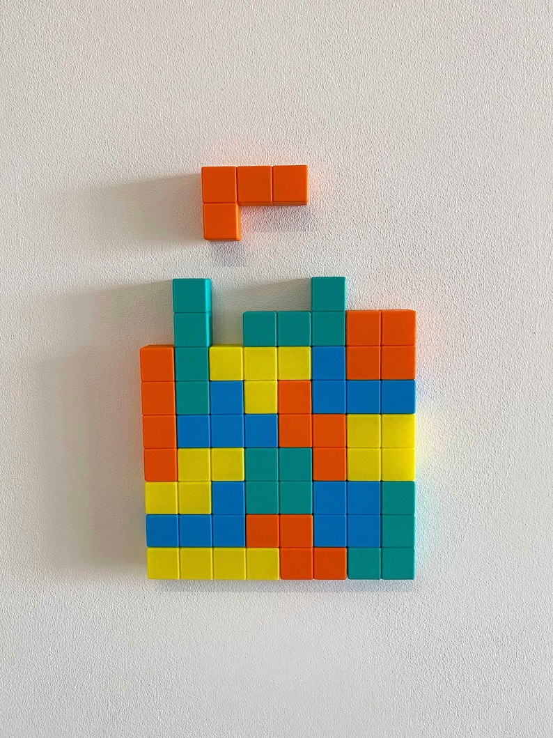 TETRIS. Wall Decoration Inspired by the Classic Tetris Game. Colorful ...