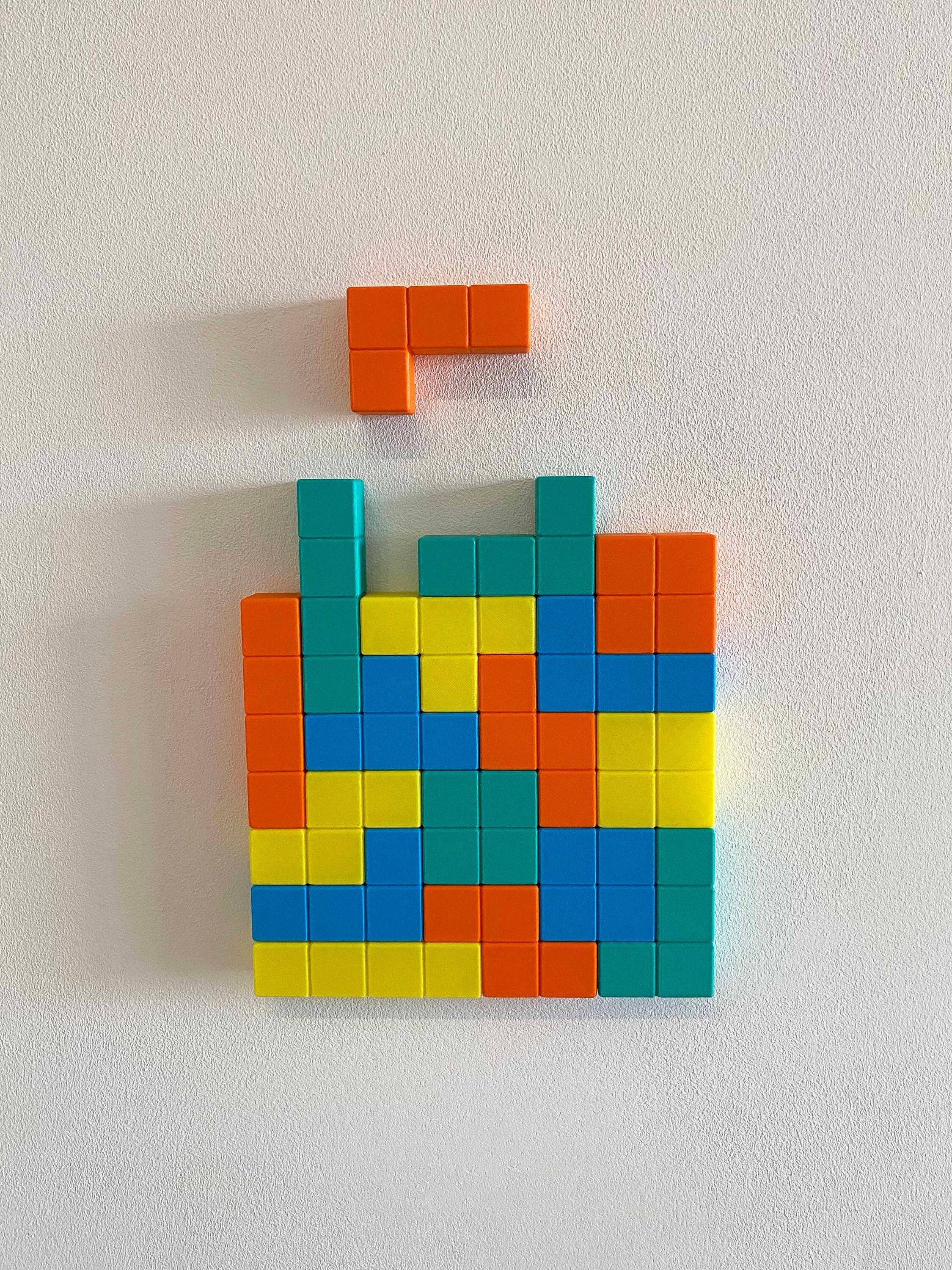 TETRIS. Wall Decoration Inspired by the Classic Tetris Game. Colorful ...