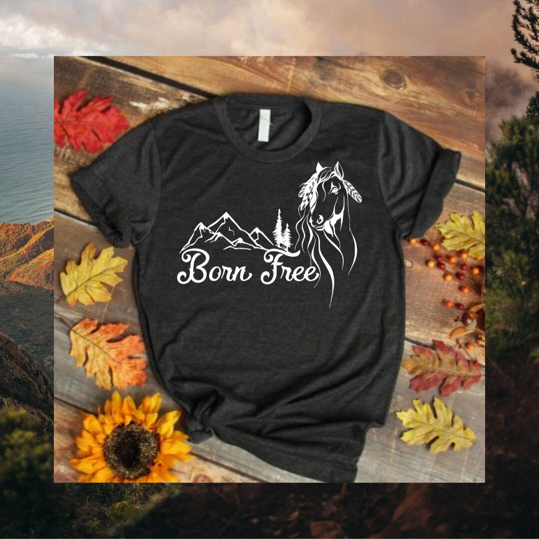 Born Free Svg Horse Printable Born Free Horse Serigraphy Native Svg ...